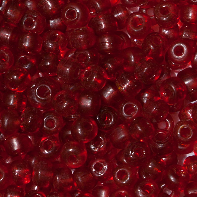 Crowbeads / Rot transparent. 100gr. | 7mm | WGP136